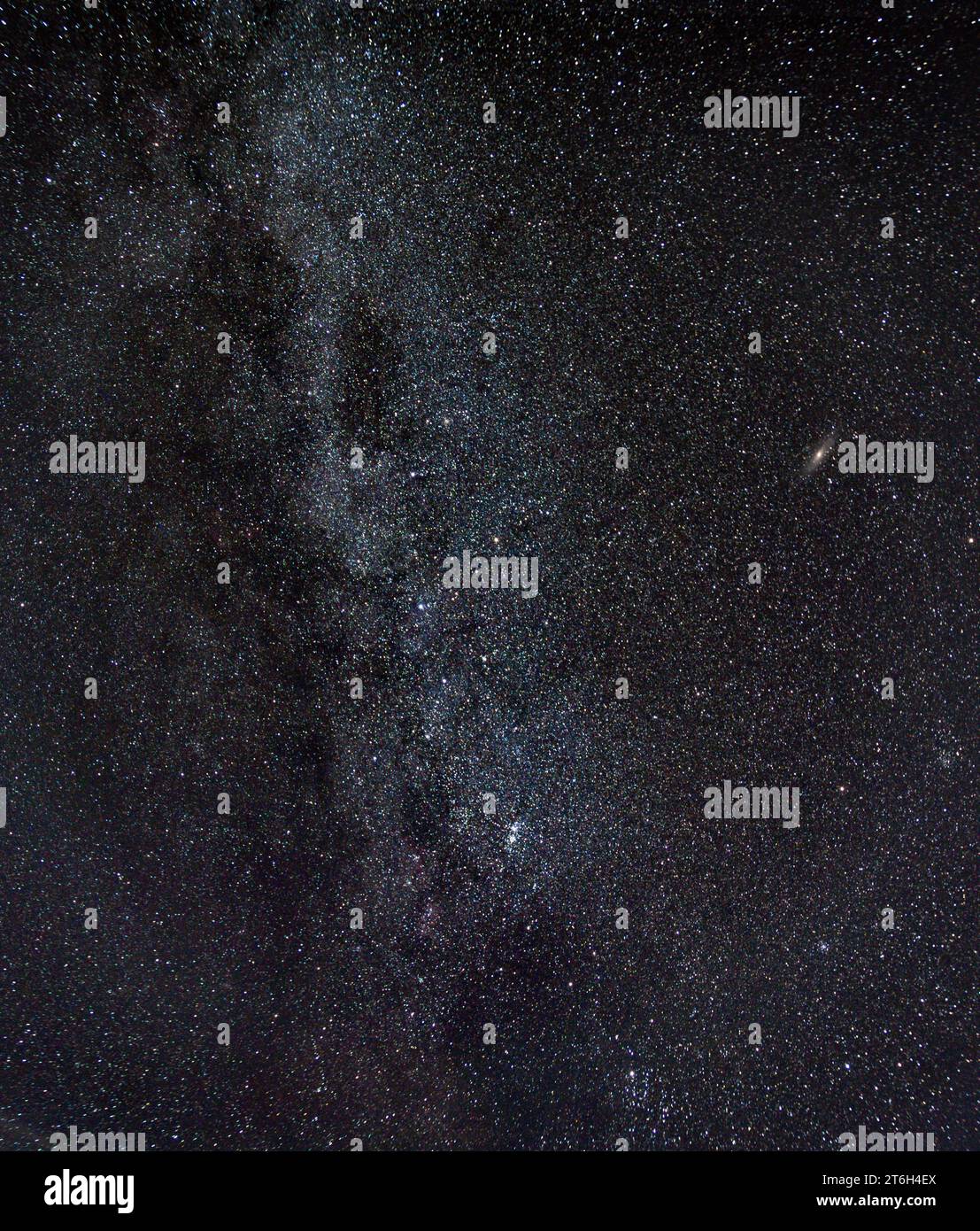 Star Field of Milky Way Galaxy with Andromeda Galaxy Showing in the ...