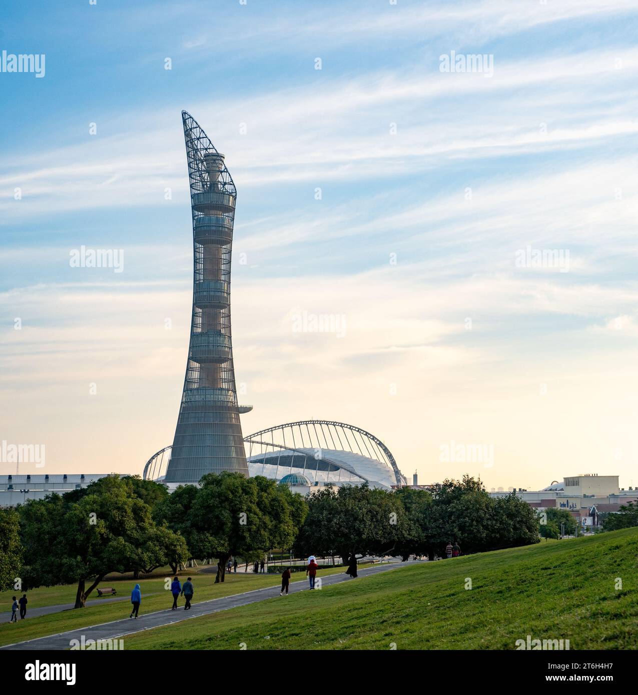 Doha, Qatar: November 1, 2023 : Aspire park one of the vibrant parks in ...