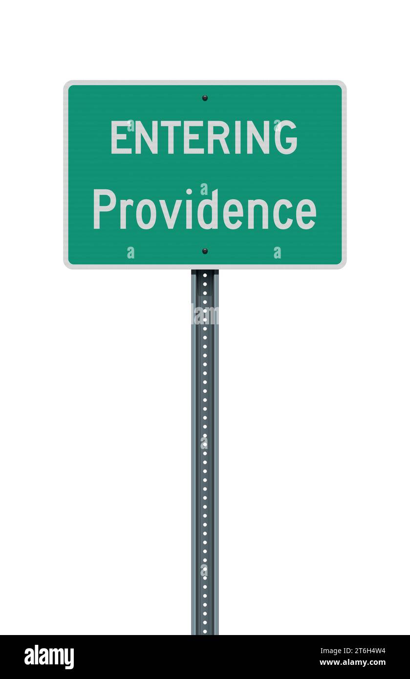 Vector illustration of the entering Providence (Rhode Island) green ...