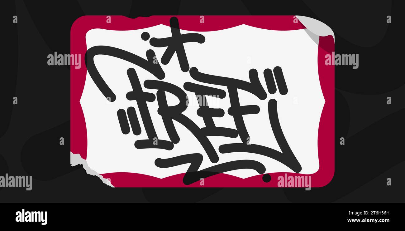 Abstract Graffiti Style Sticker With Some Street Art Lettering Vector ...
