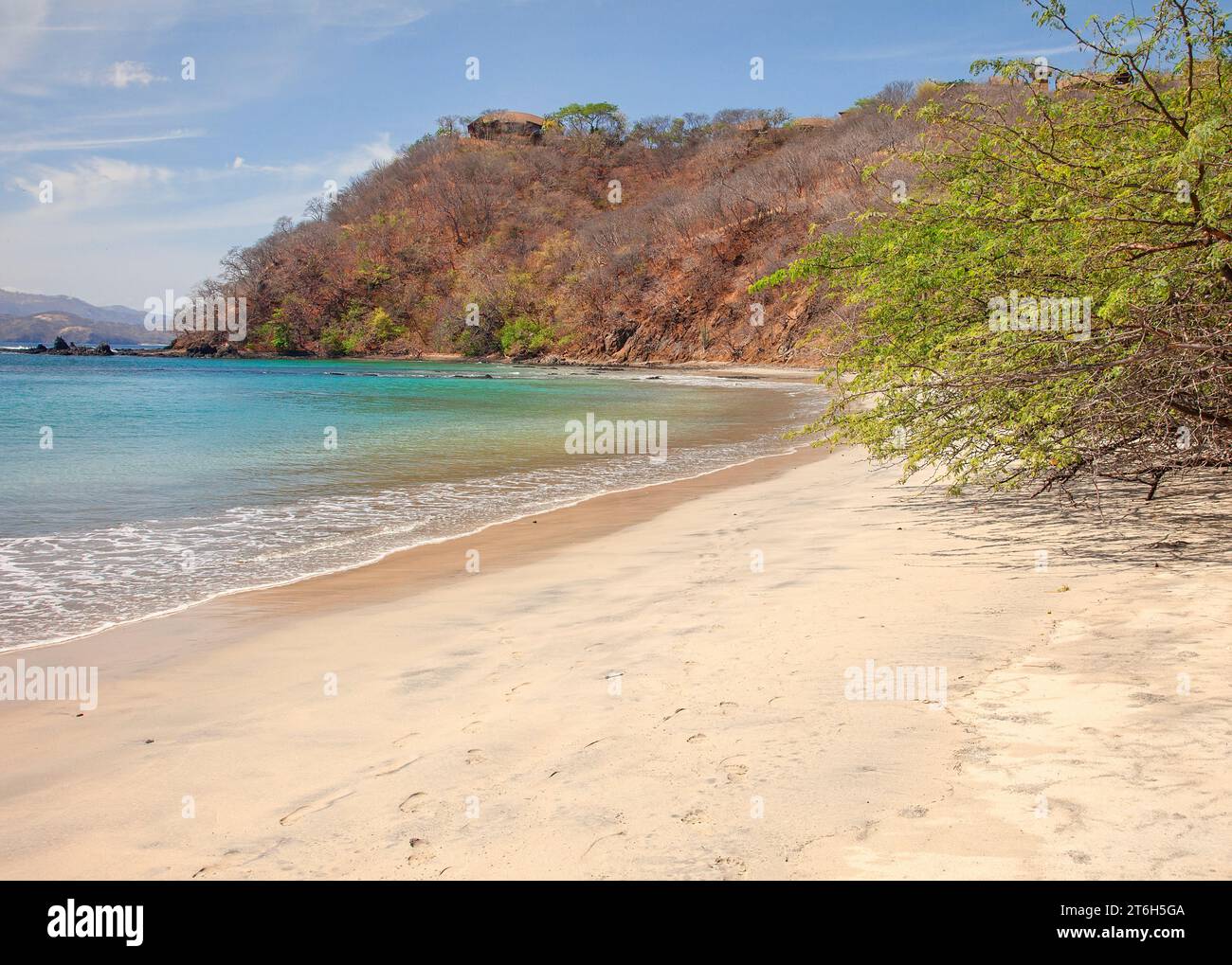 Stretch of sandy beach in Costa Rica Stock Photo - Alamy
