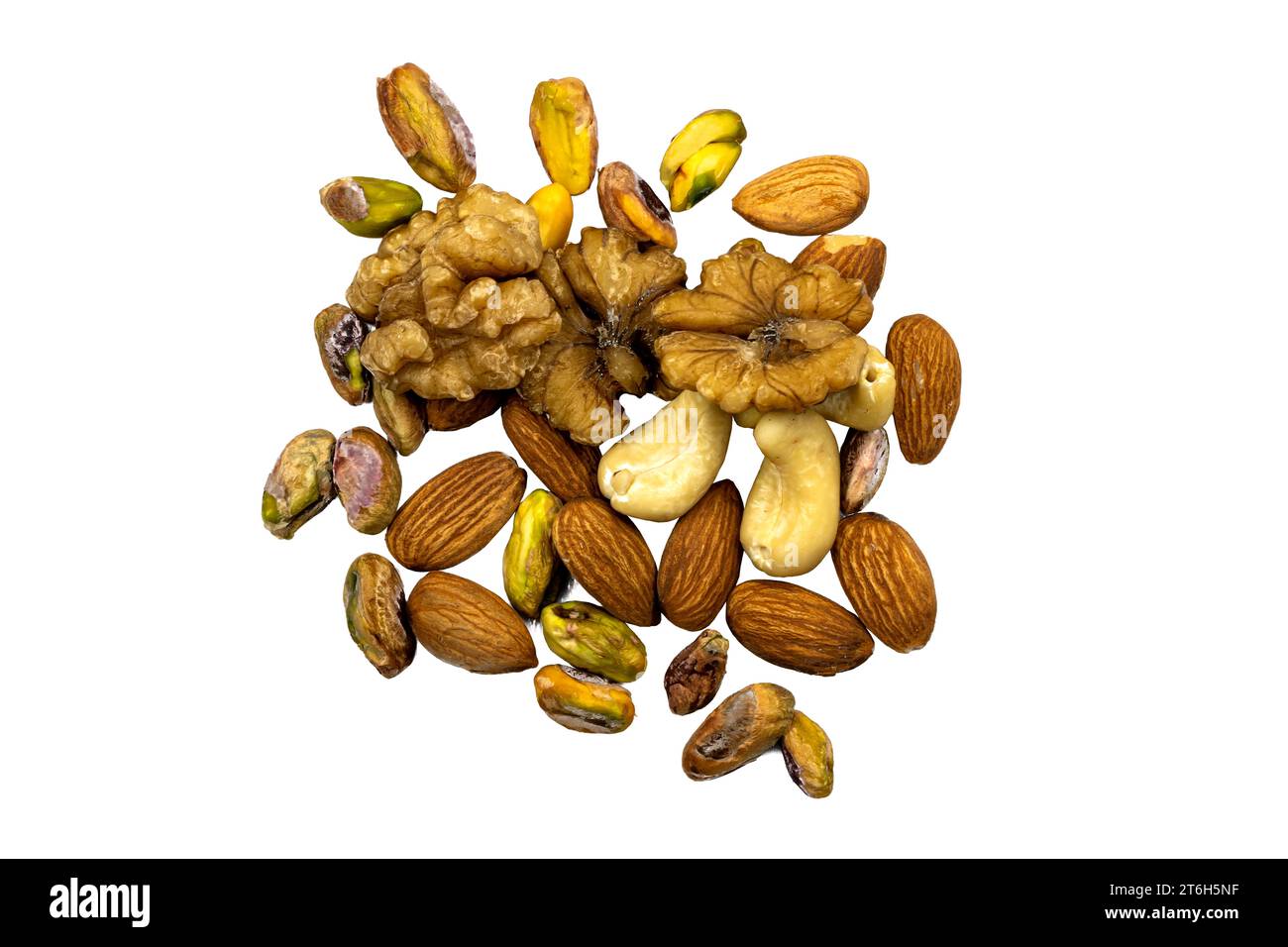 Deliciously luxury nut seed mix on white background Stock Photo - Alamy