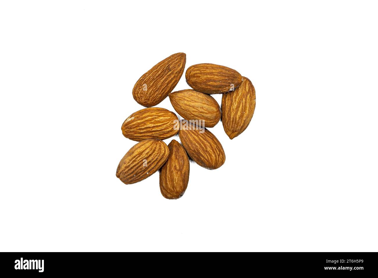 Group of Almond seed on white background Stock Photo - Alamy