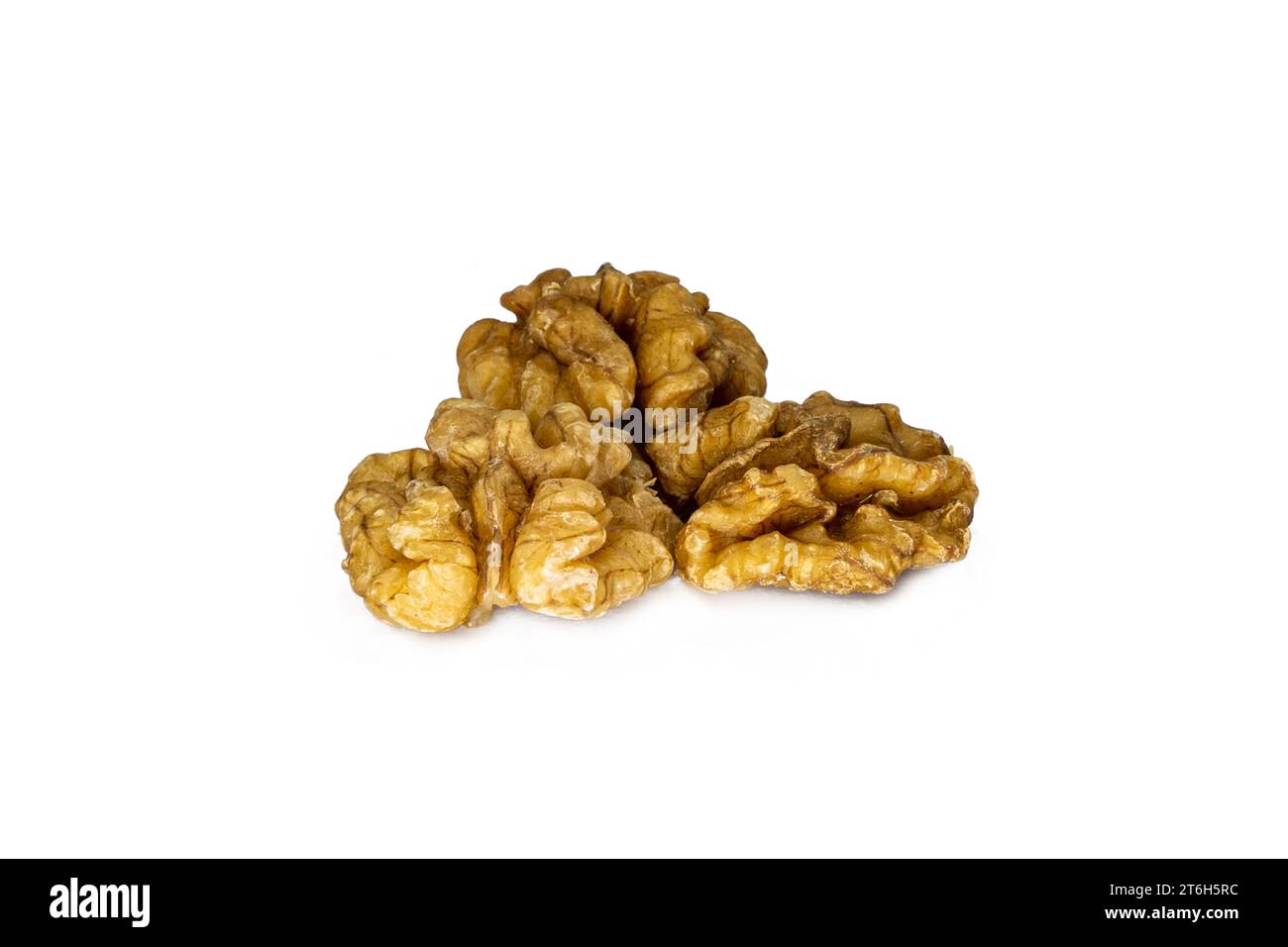 LOOSE Walnuts Without Shells on White Background Stock Photo - Alamy