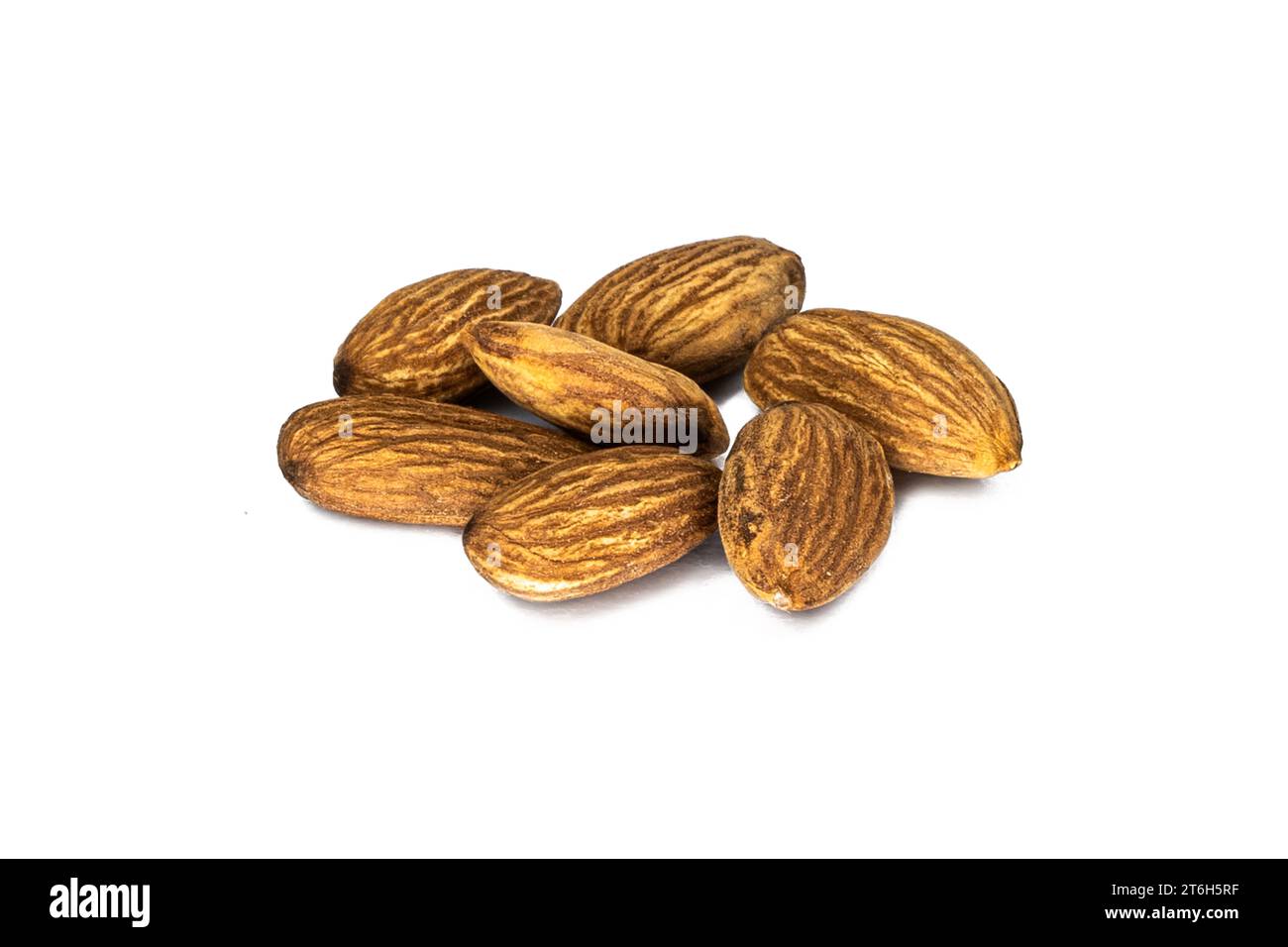 Natural Almond seed isolated on white background Stock Photo - Alamy