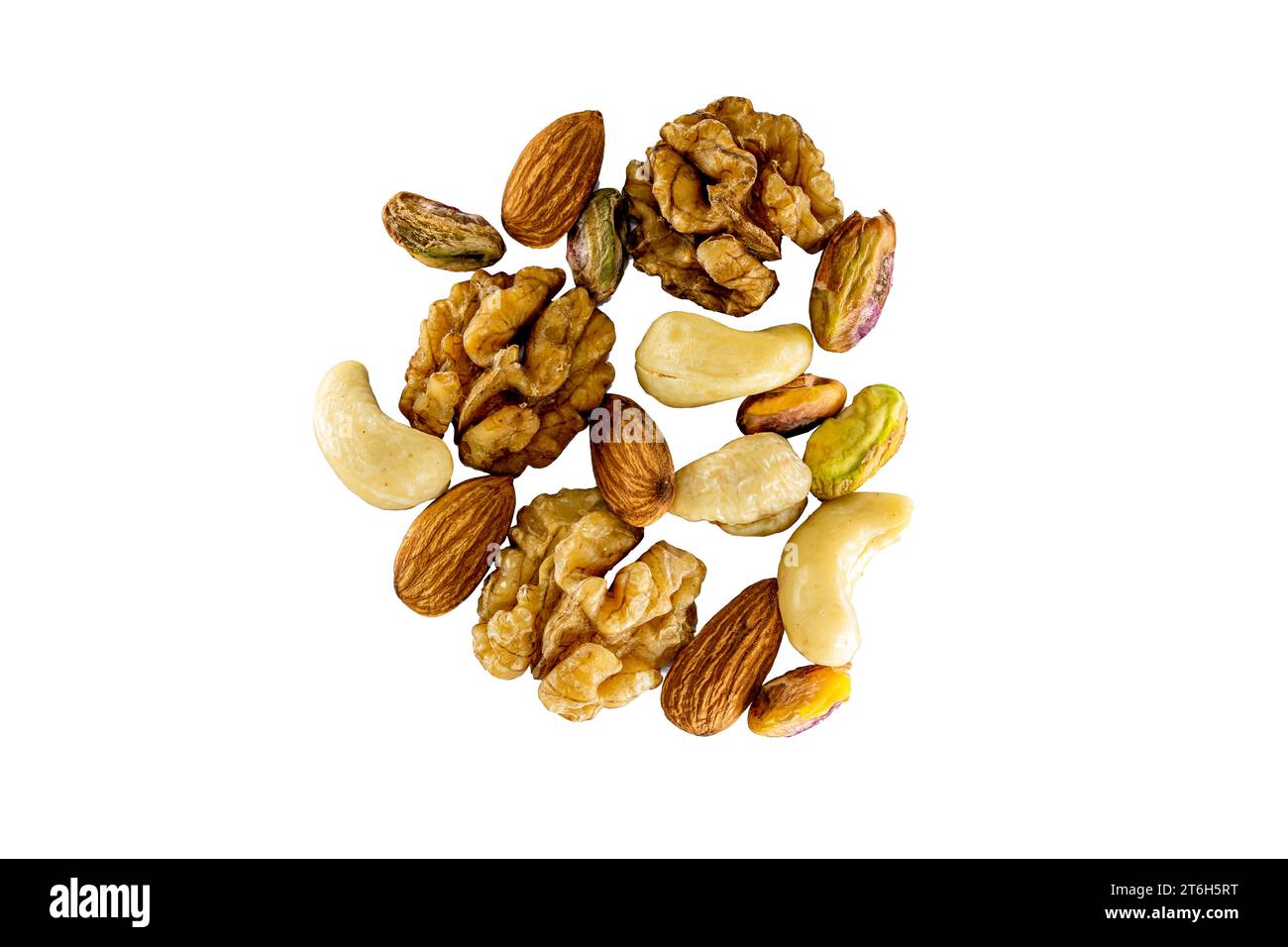 Organic Fancy Mixed Nuts Seed On White Background Stock Photo - Alamy