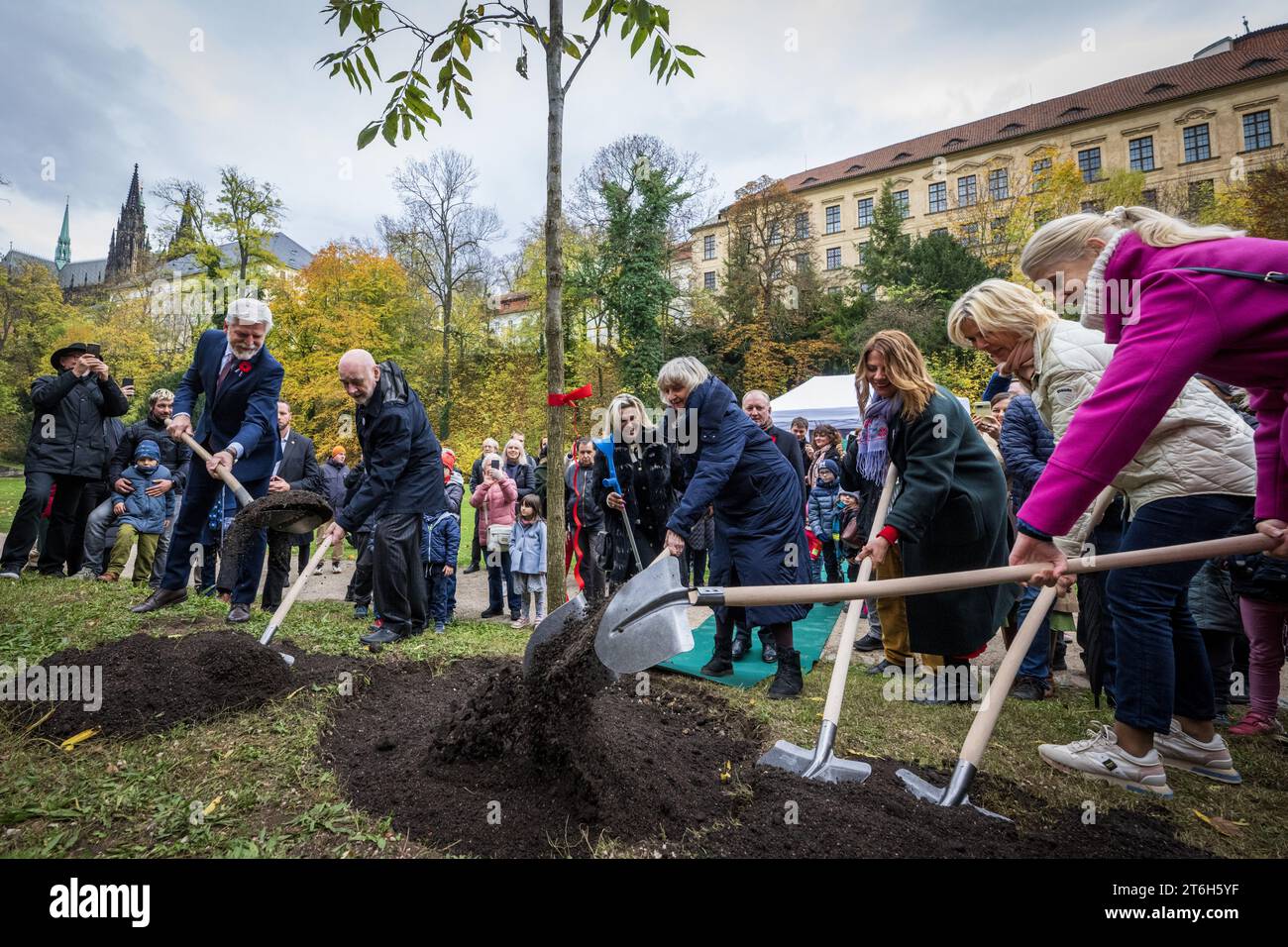 Prague, Czech Republic. 10th Nov, 2023. From left: president Petr Pavel ...