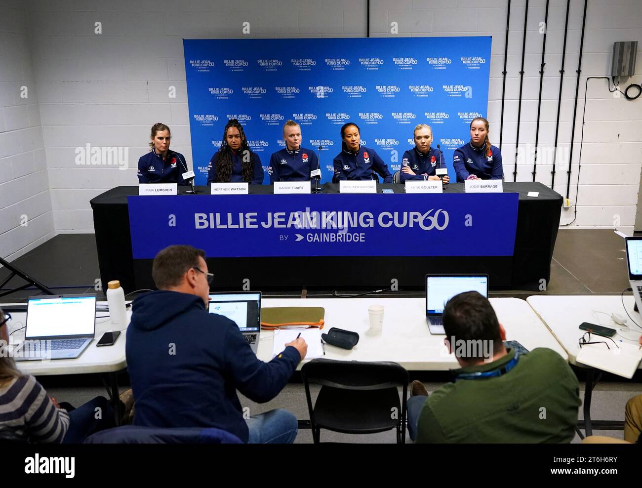 Great Britain's Maia Lumsden, Heather Watson, Harriet Dart, captain ...