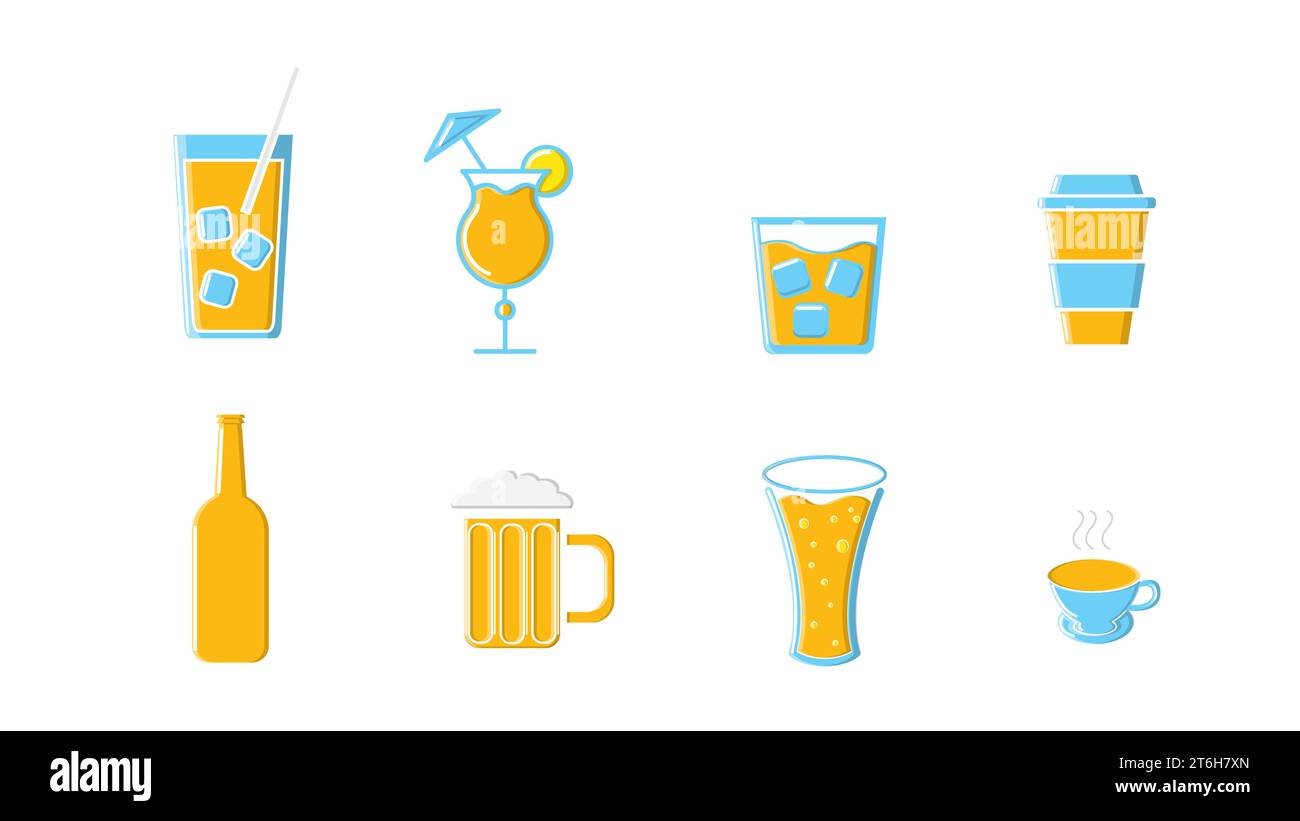 Non alcoholic soft drinks Stock Vector Images - Alamy