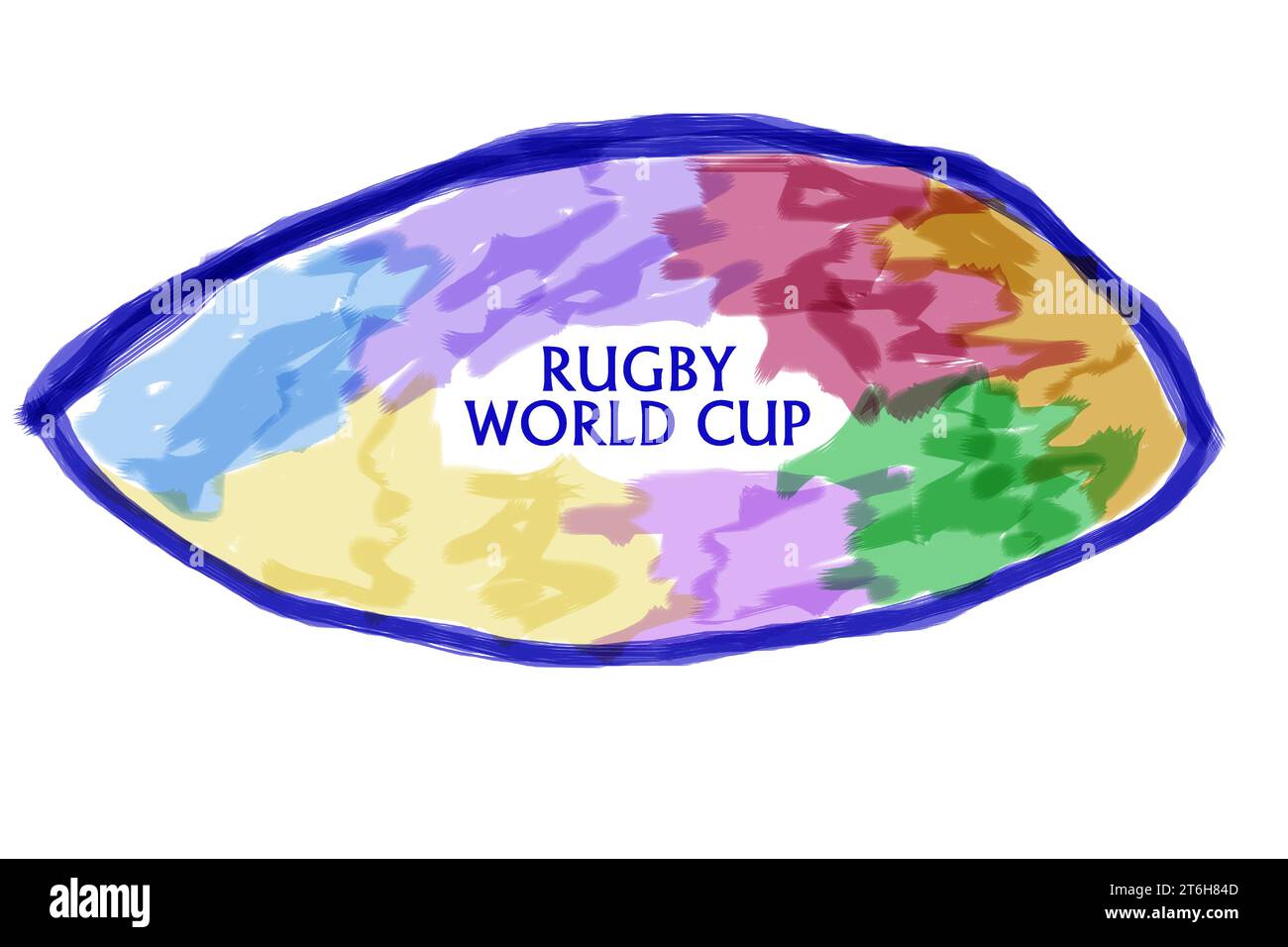 Rugby World Cup. Ball. Brush Stock Vector Image & Art - Alamy