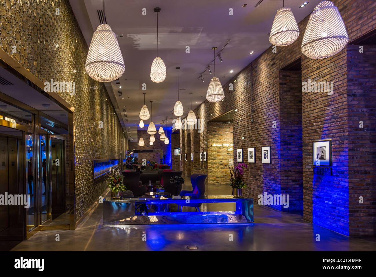 because every picture tells a story." Lobby of the Radisson Blue Aqua ...