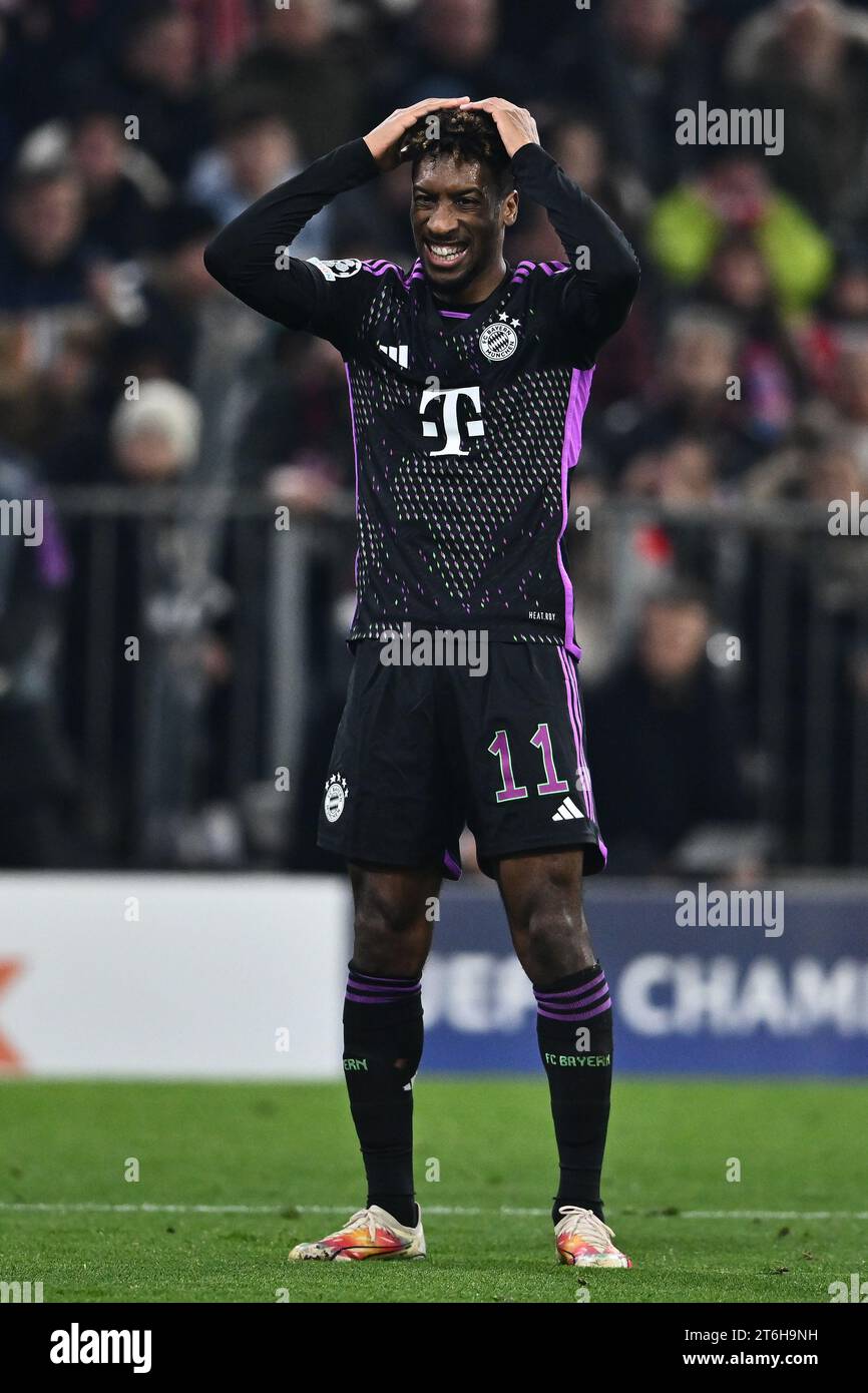 MUNICH, GERMANY - NOVEMBER 8: Kingsley Coman of Bayern Munich during ...