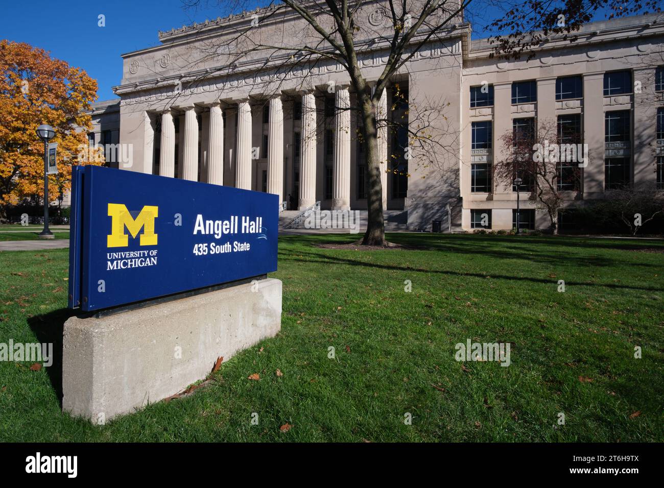 Angell Hall on the University of Michigan campus, Ann Arbor Stock Photo ...