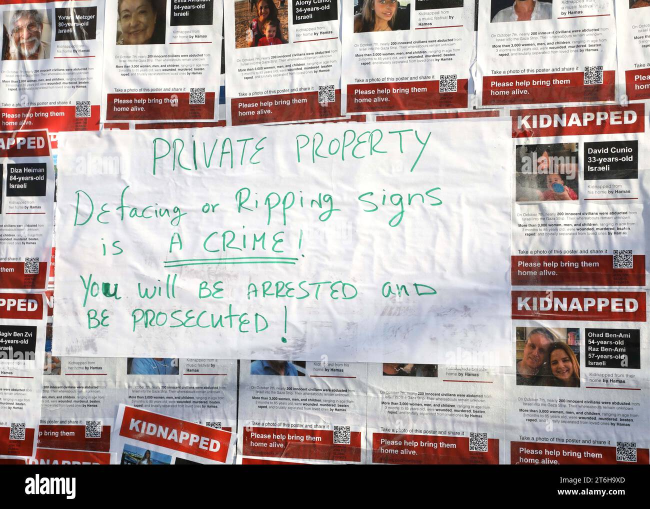 New York, New York, USA. 10th Nov, 2023. A view of the Kidnapped ...