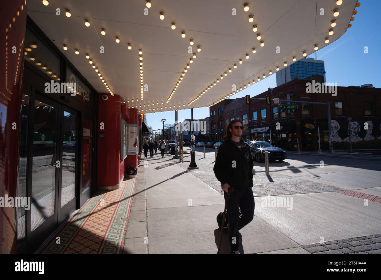 Entrance of the State Theatre and Target store in downtown Ann Arbor ...