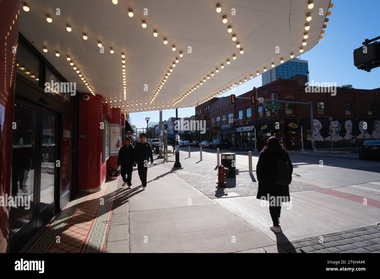 Entrance of the State Theatre and Target store in downtown Ann Arbor ...