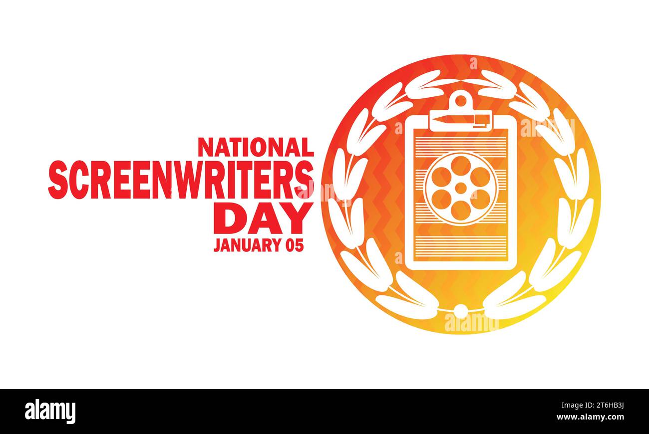 National Screenwriters Day Vector illustration. January 05. Holiday ...