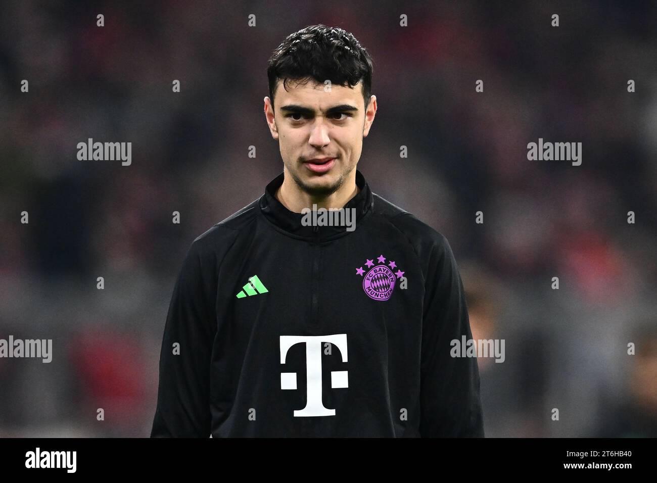 MUNICH, GERMANY - NOVEMBER 8: Aleksandar Pavlovic of Bayern Munich ...
