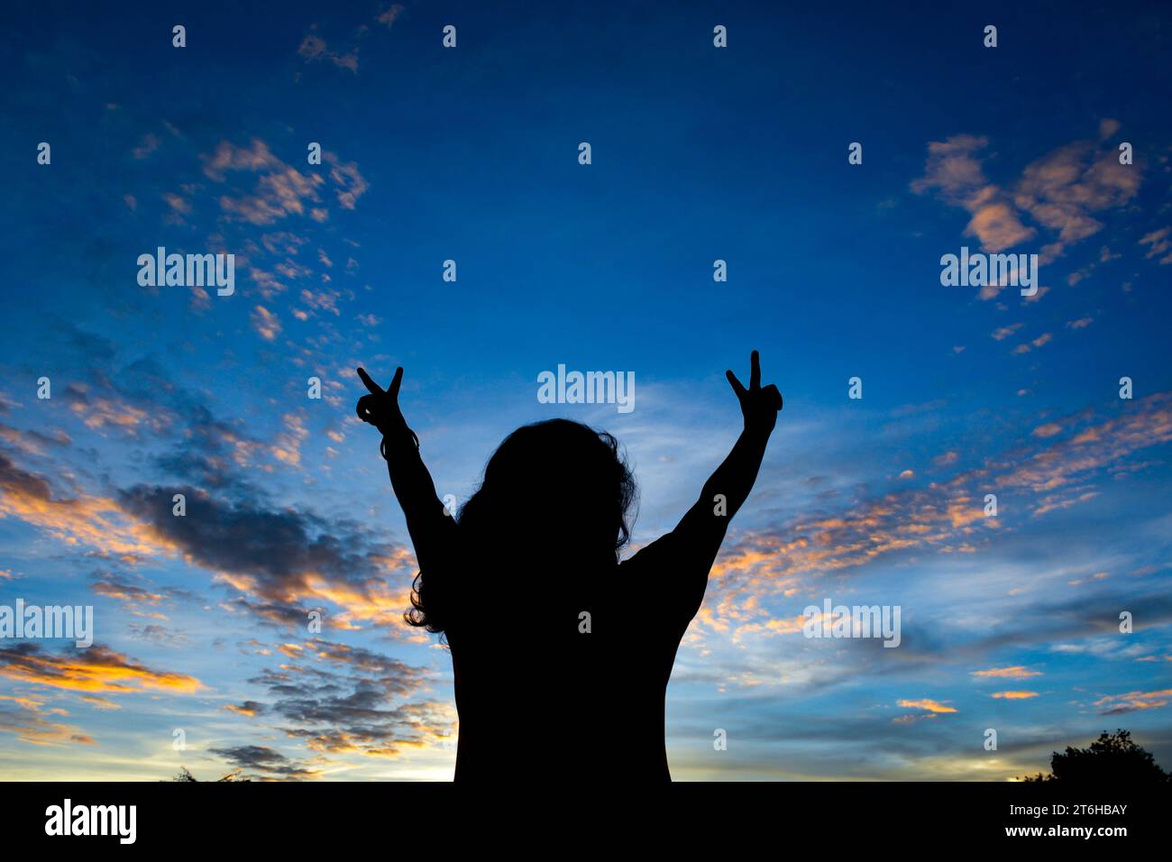 Girl victory pose hi-res stock photography and images - Alamy