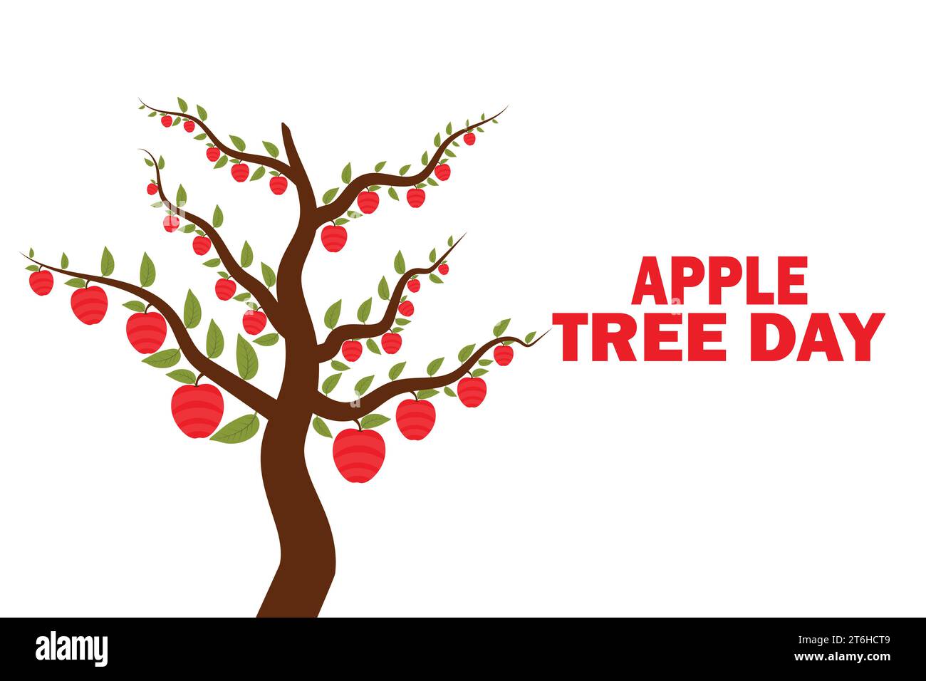 Apple Tree Day Vector illustration. Holiday concept. Template for ...