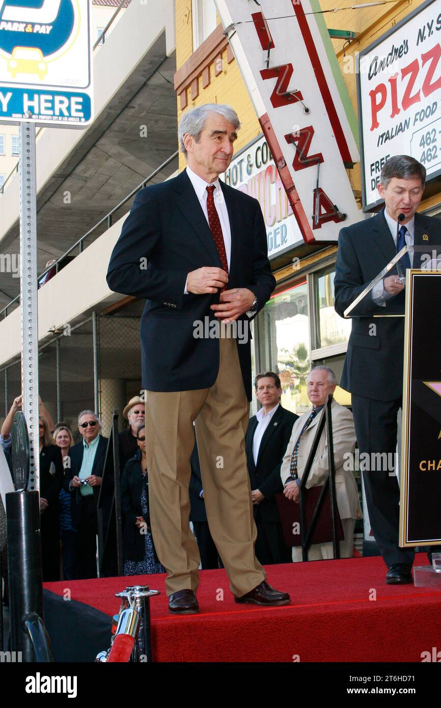 Sam Waterston and Leron Gubler at the Hollywood Chamber of Commerce ...