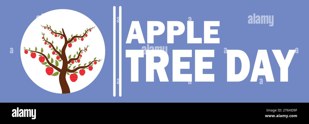 Apple Tree Day. Holiday concept. Template for background, banner, card ...