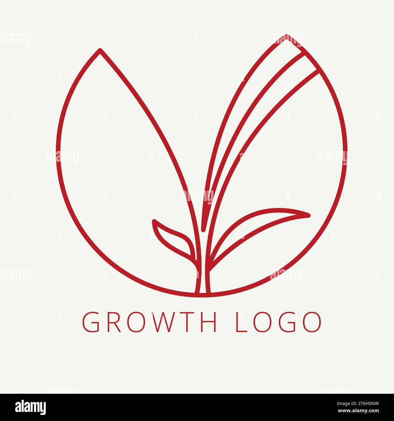 Organic circle tree logo design. Natural seed leaves tree symbol Stock ...