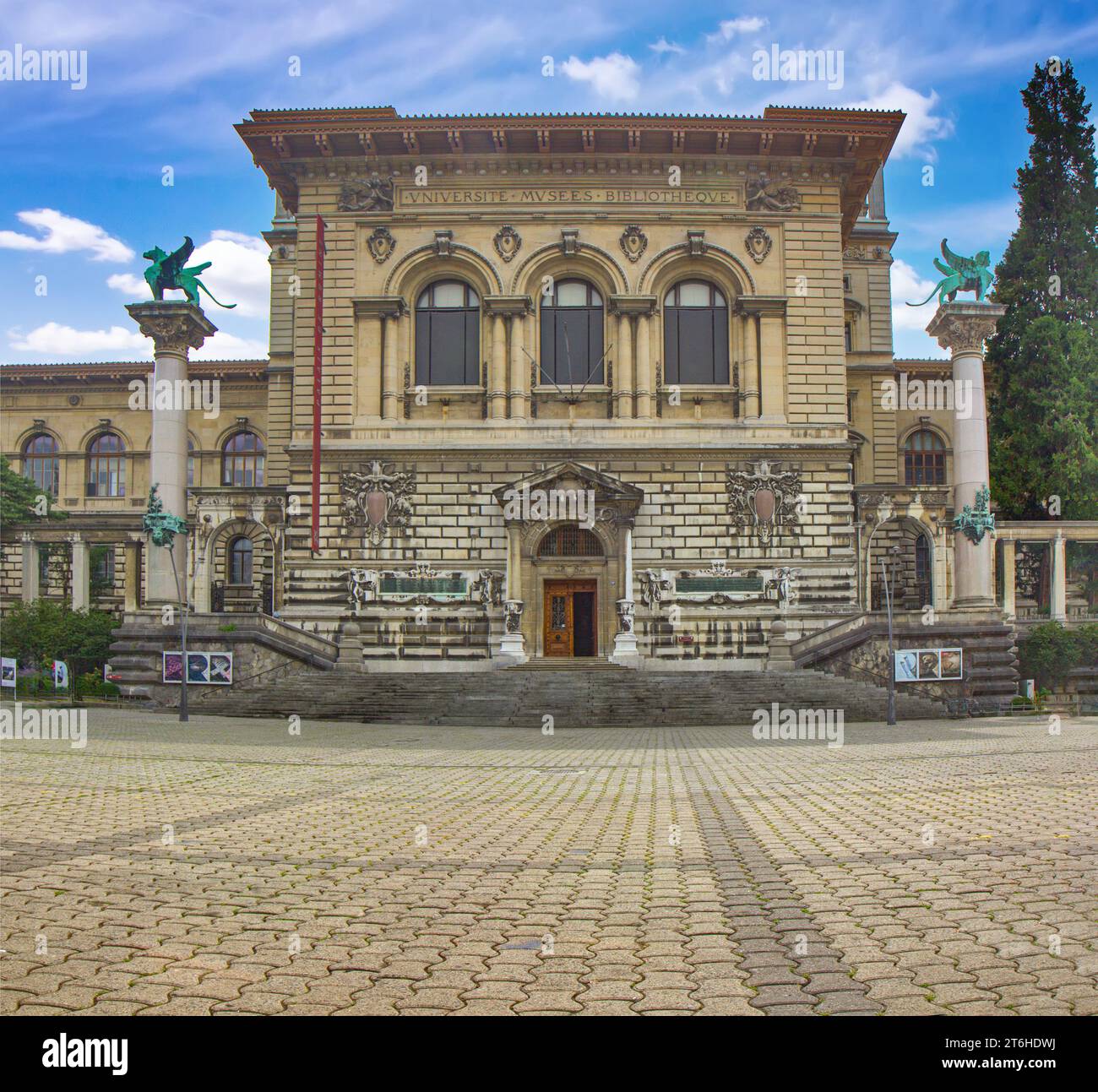 Museum of geology, library and university in Lausanne, Swiaa, located ...