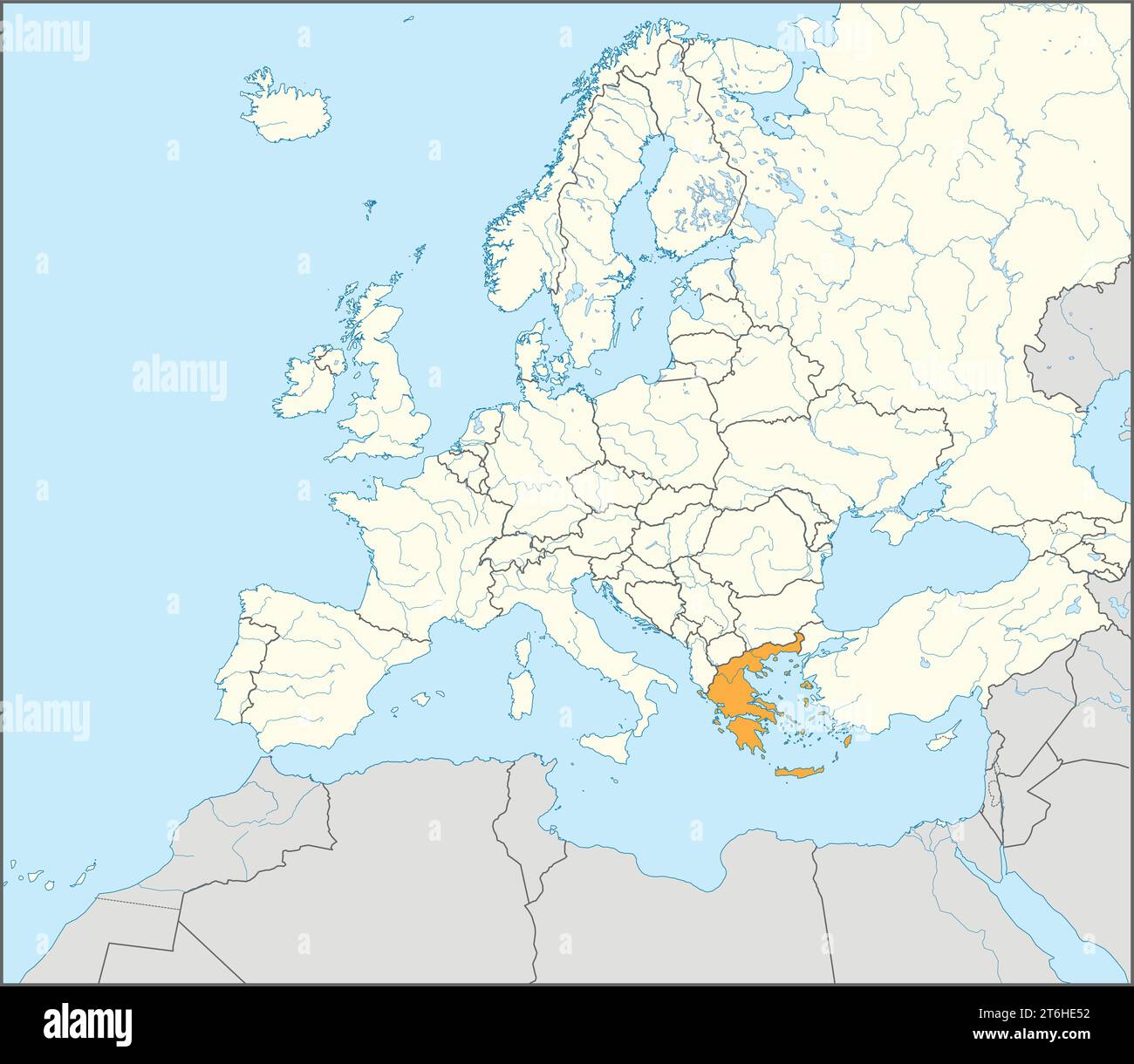 Location map of the HELLENIC REPUBLIC OF GREECE, EUROPE Stock Vector Image & Art - Alamy