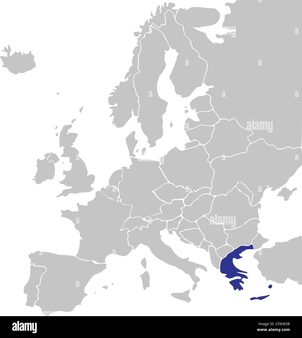 Location map of the HELLENIC REPUBLIC OF GREECE, EUROPE Stock Vector ...