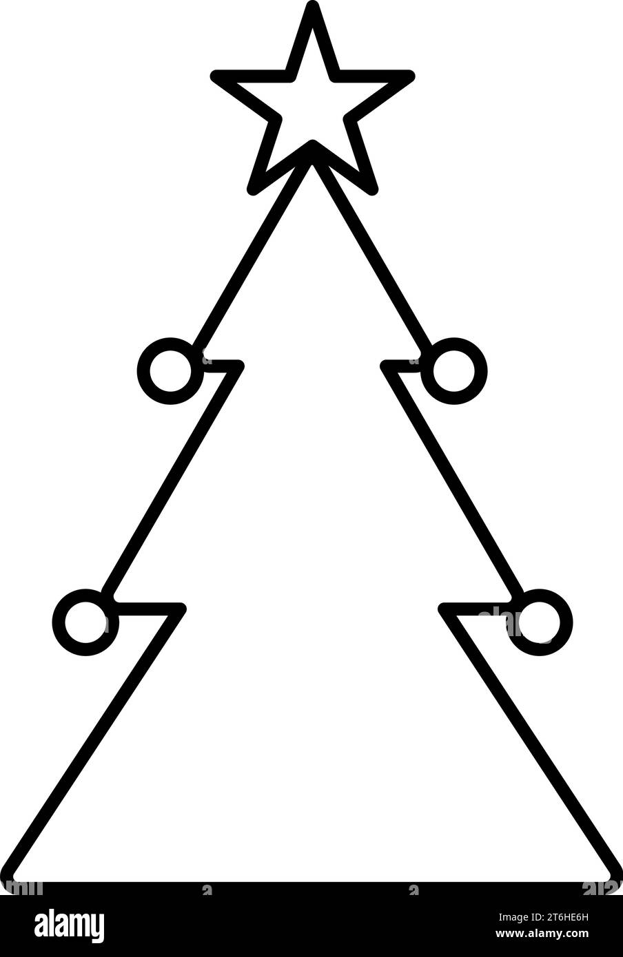 Outline Christmas tree icon symbol. Vector illustration Stock Vector ...