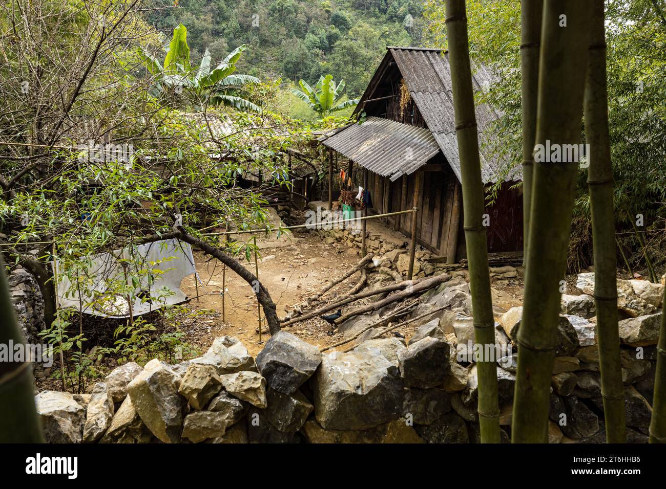 Villages and Farms at the Ha Giang Loop in North Vietnam Stock Photo ...