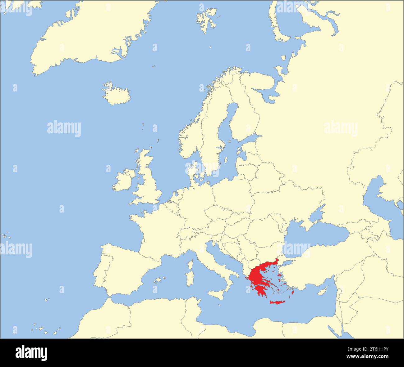 Location map of the HELLENIC REPUBLIC OF GREECE, EUROPE Stock Vector ...