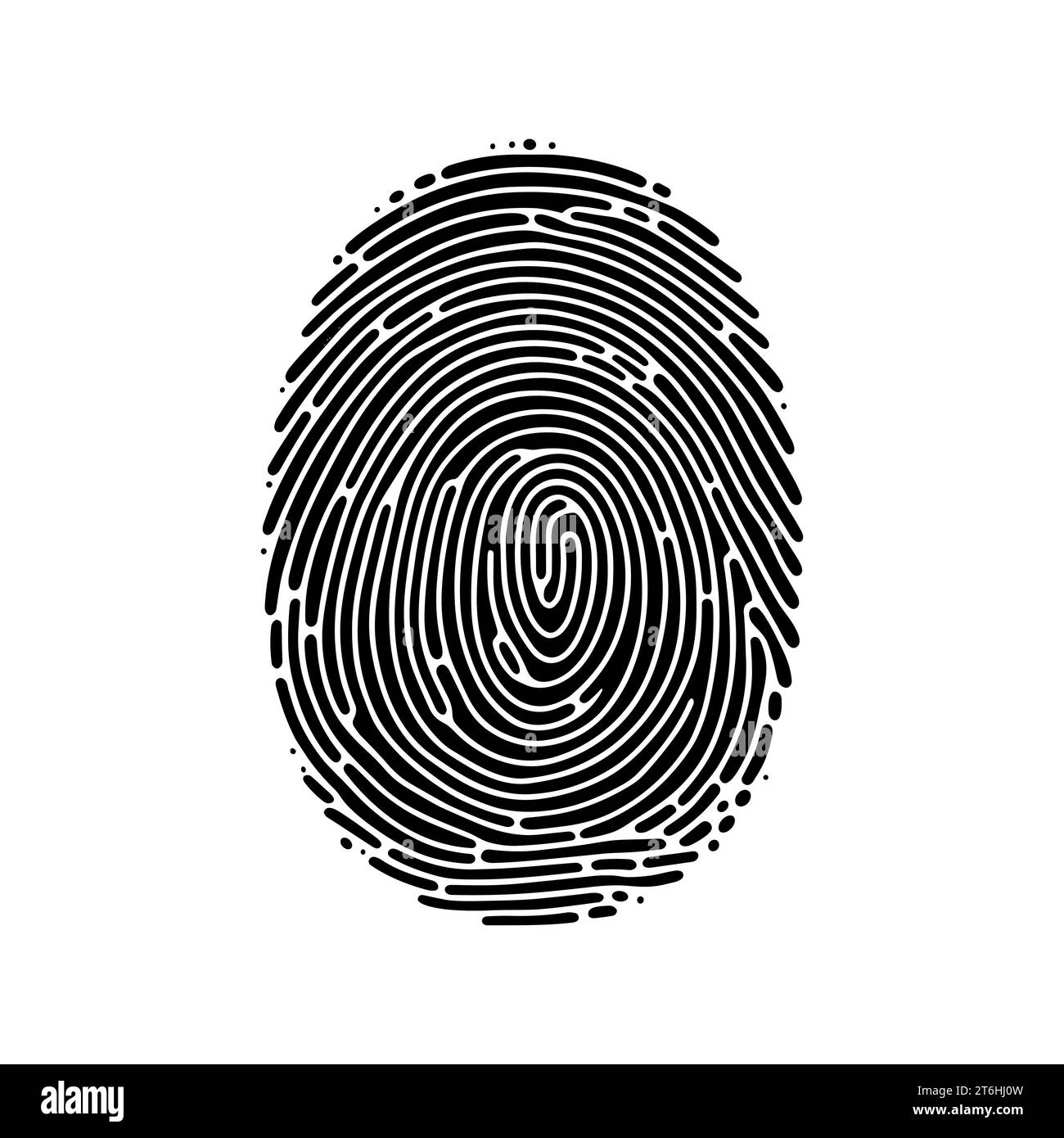 Fingerprints icon. Black fingerprints on white background in flat design. Vector illustration ...