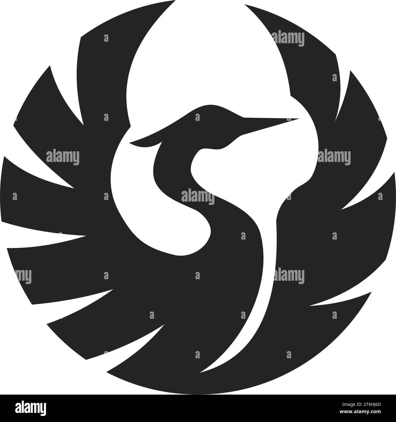 Heron logo template Isolated. Brand Identity. Icon Abstract Vector ...