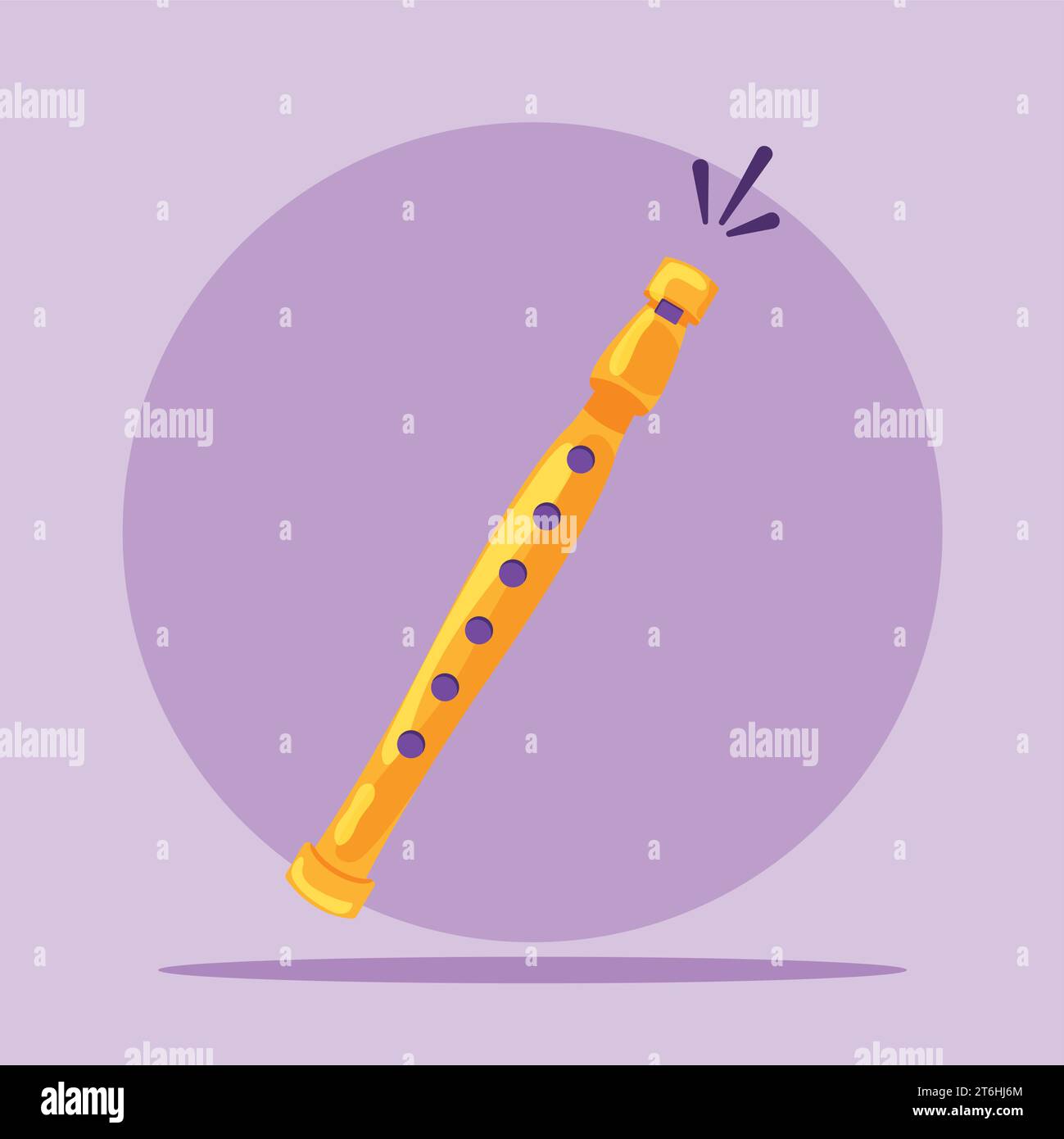 Isolated colored flute musical instrument icon Vector illustration ...