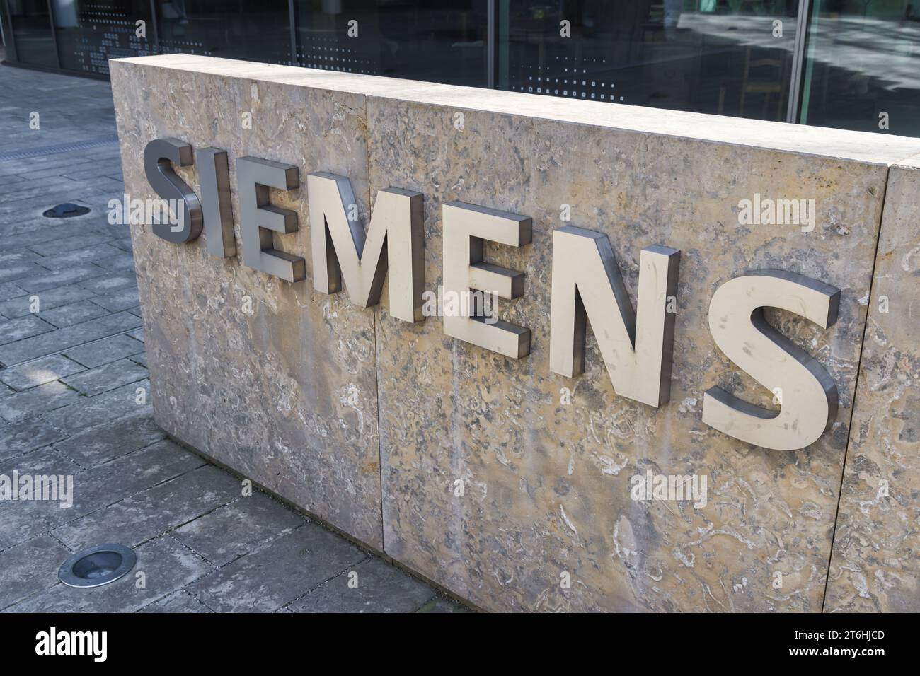 Munich, Germany - April 05, 2023: company logo at headquarters of ...