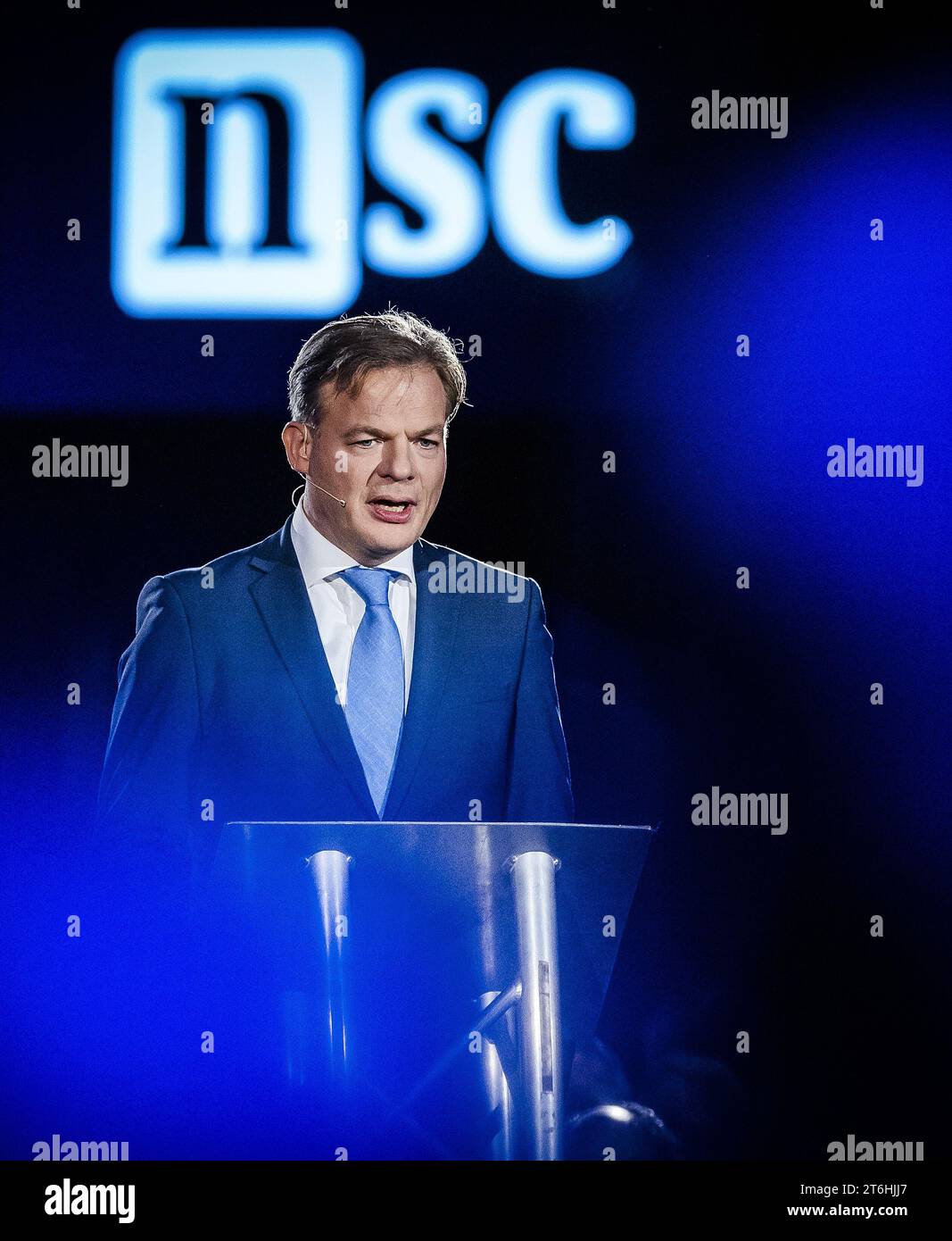 AMERSFOORT - NSC party leader Pieter Omtzigt gives a speech during the ...