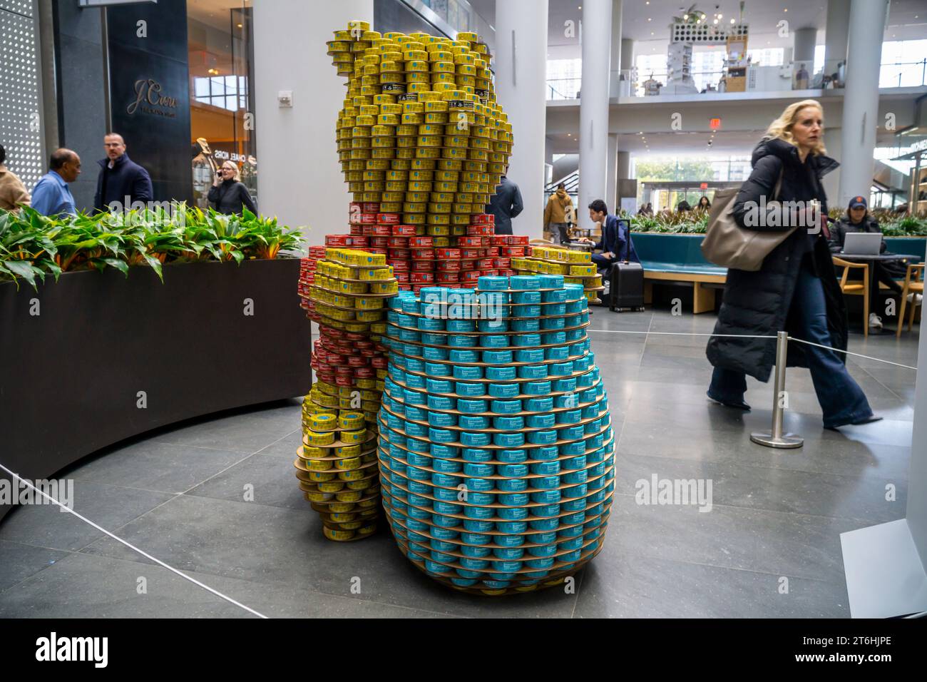 Visitors view Winnie the Can by HOK at the annual Canstruction Design ...