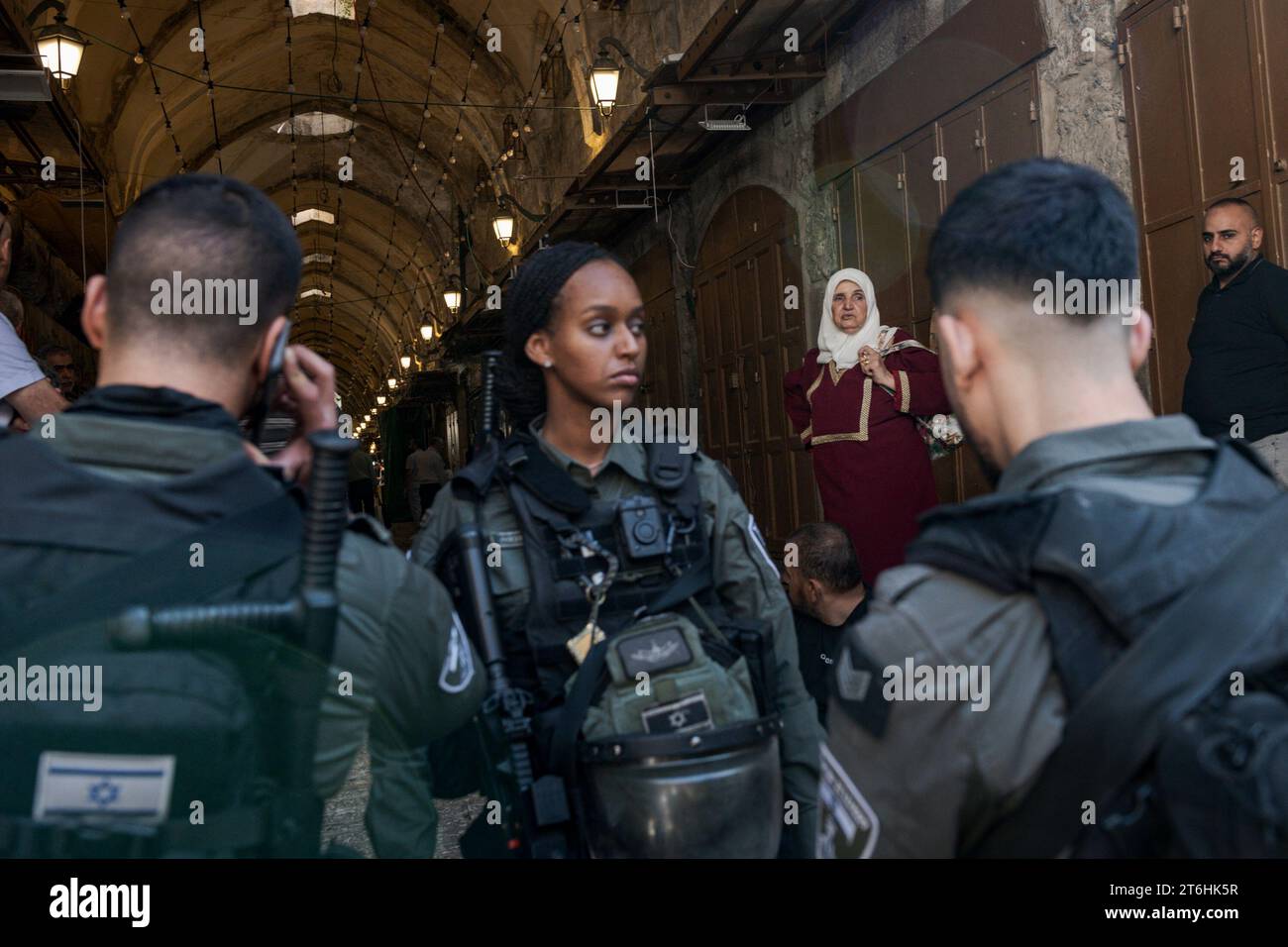 Jerusalem, Israel. 10th Nov, 2023. Israeli police force seen around the ...