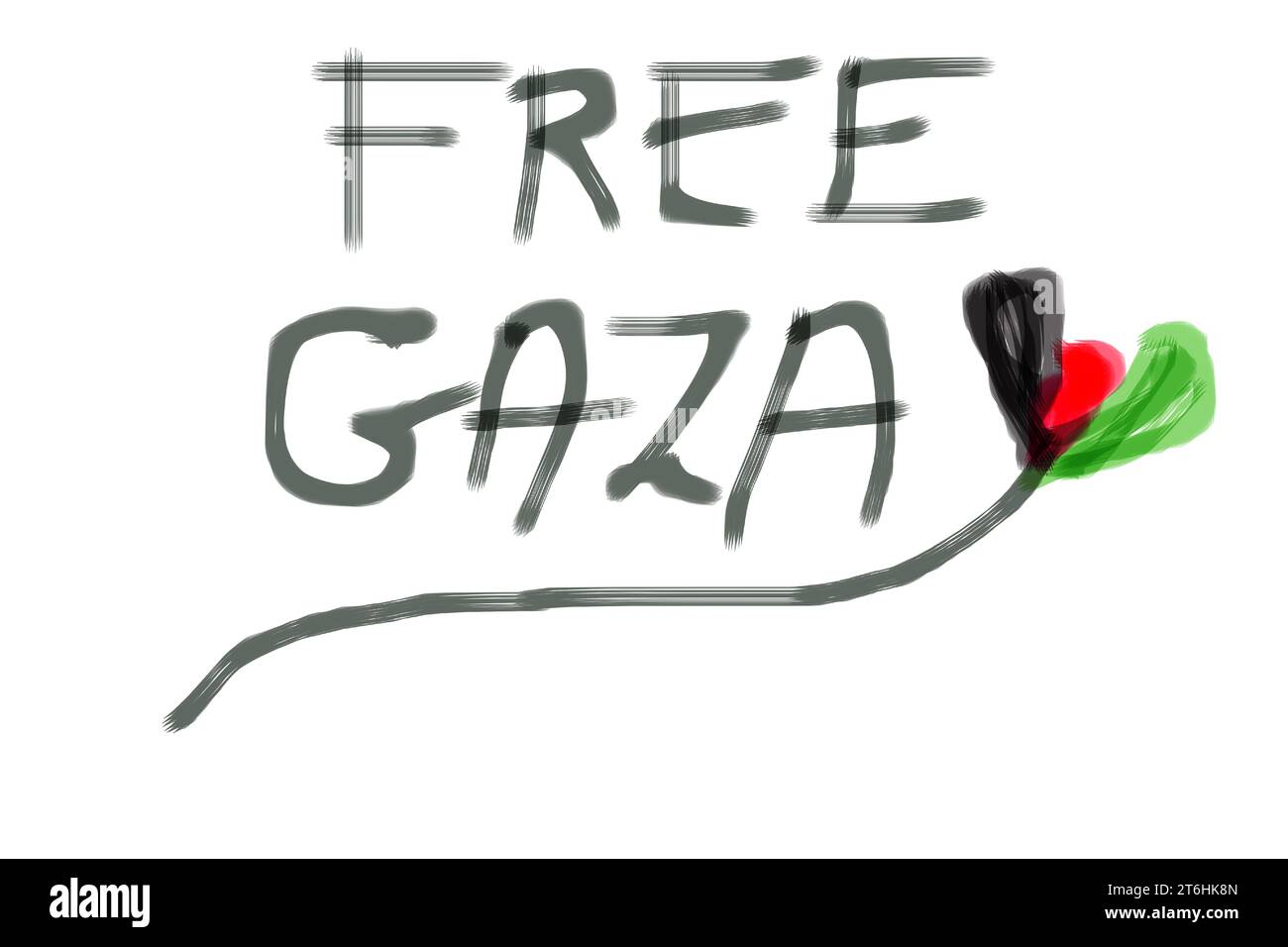 Free Gaza. Brush. Symbol Stock Vector Image & Art - Alamy