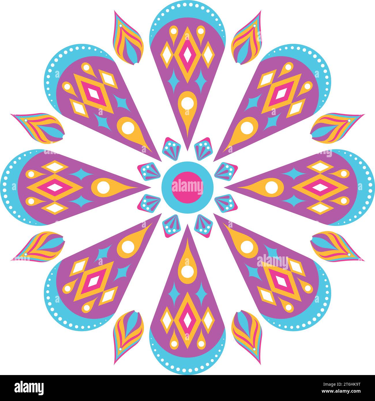 Colored mandala pattern Vector Stock Vector Image & Art - Alamy
