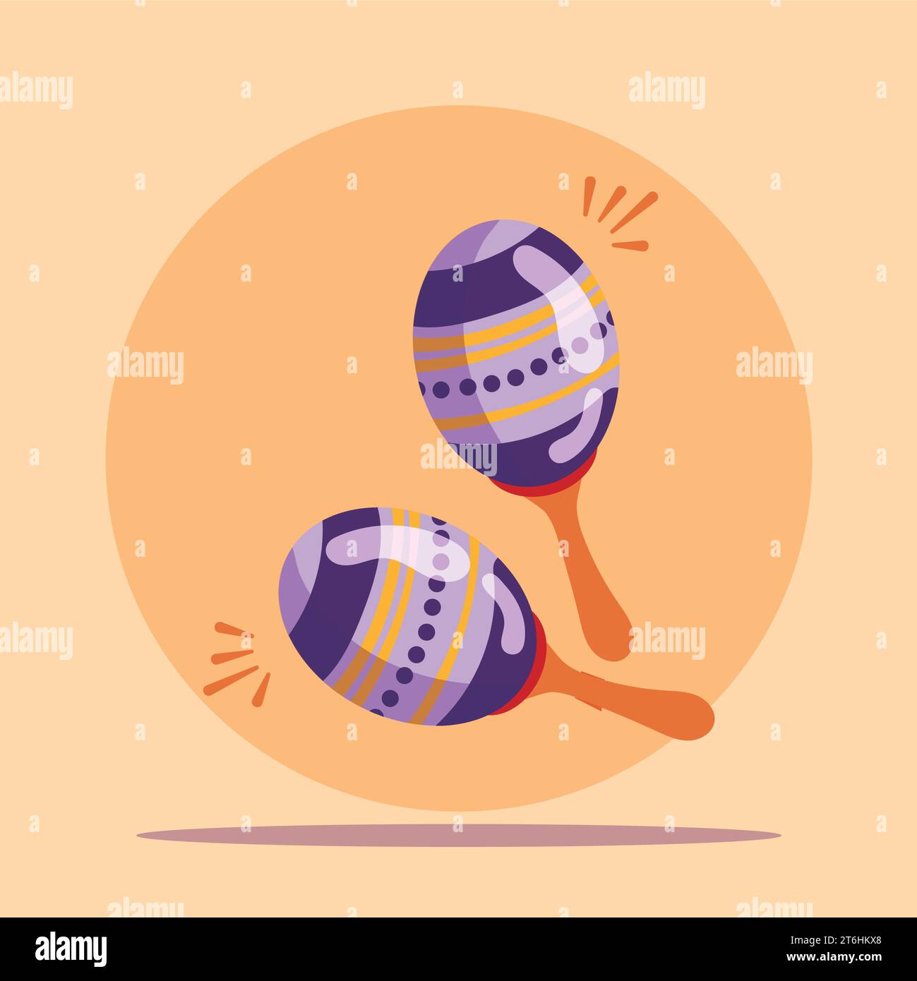 Isolated colored maracas musical instrument icon Vector Stock Vector ...