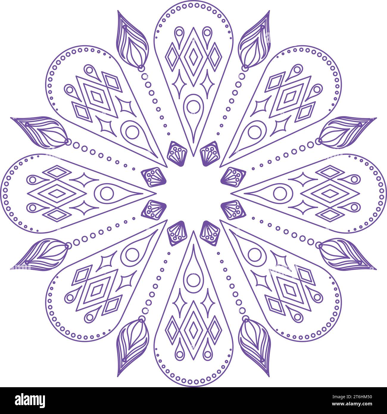Outline of a mandala pattern Vector Stock Vector Image & Art - Alamy