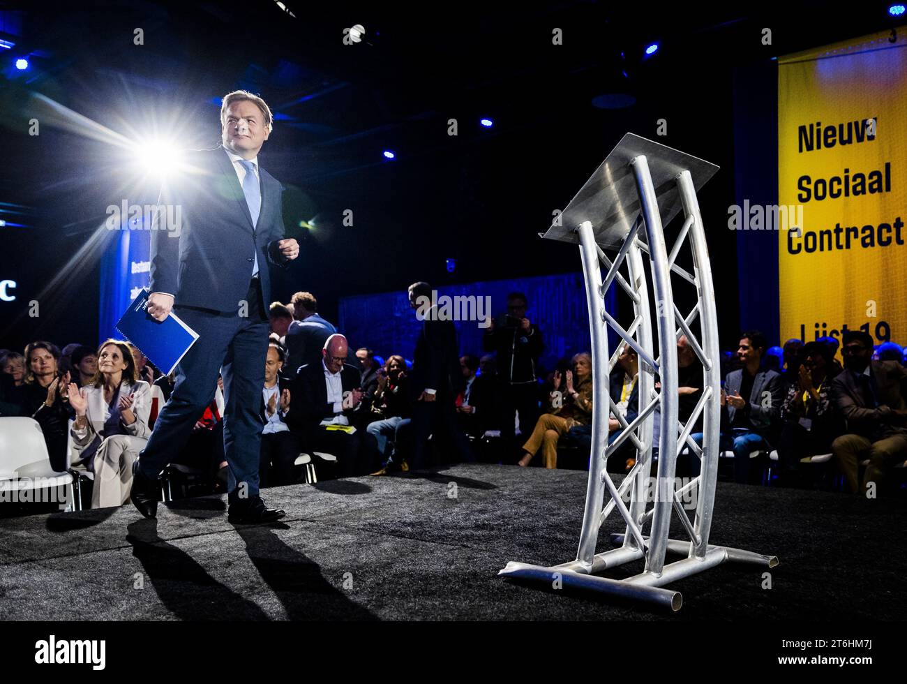 AMERSFOORT - NSC party leader Pieter Omtzigt gives a speech during the ...