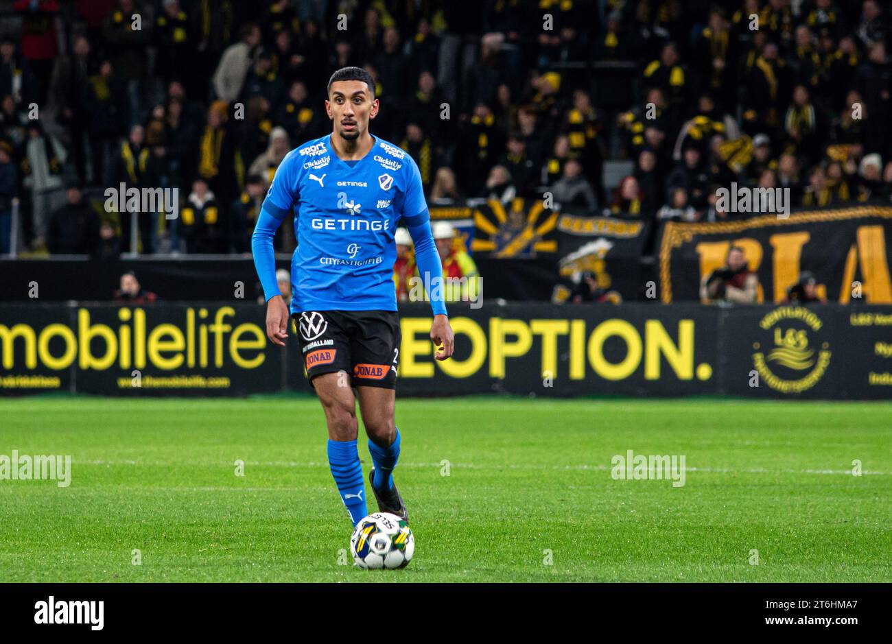 Stockholm, Sweden. 29th, October 2023. Amir Al Ammari (24) of Halmstad ...
