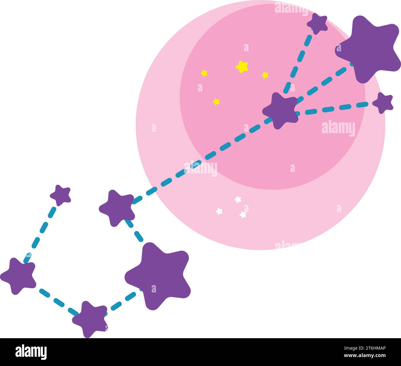 Isolated taurus star constellation zodiac symbol Vector Stock Vector ...