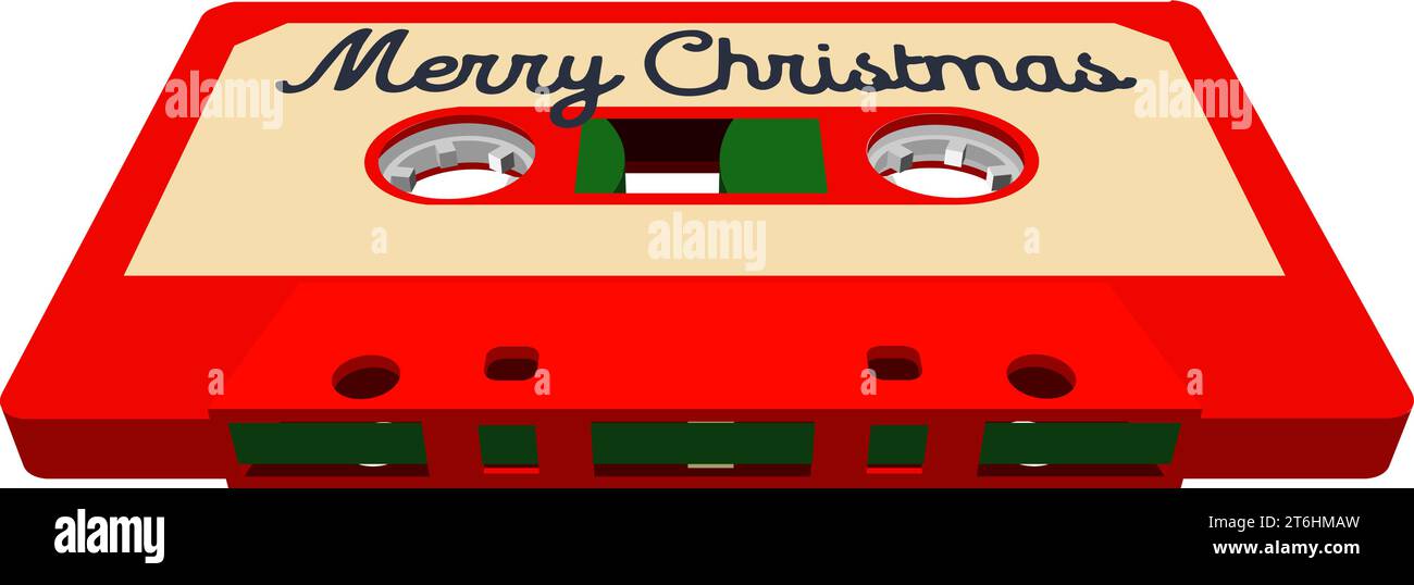 Christmas mix cassette for retro themed holiday party invitation or mix ...