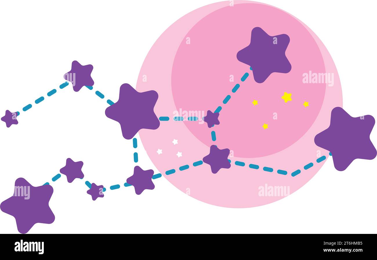 Isolated sagittarius star constellation zodiac symbol Vector Stock ...