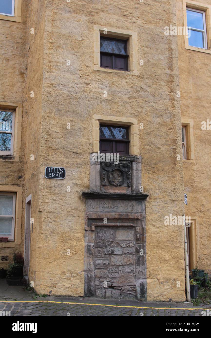Edinburgh: the Old Tolbooth, with the Baxters Incorporation coat of ...